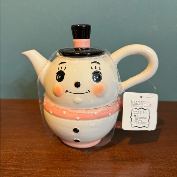 johanna parker | Kitchen | Nwt Johanna Parker Snowman Tea For One ...